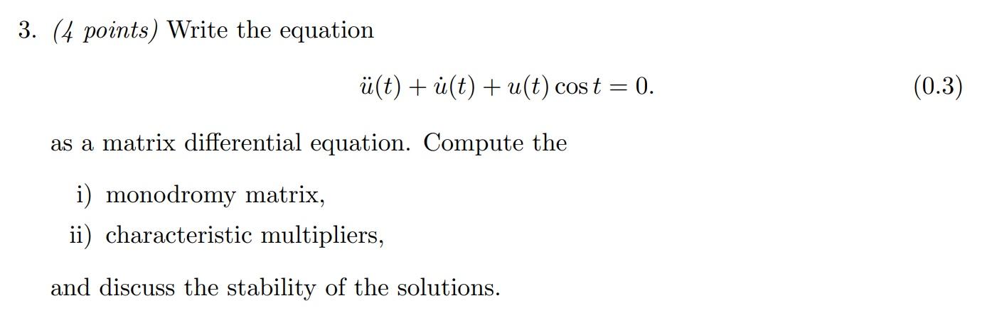 Solved 3. (4 points) Write the equation | Chegg.com
