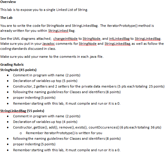 Solved Remember the coding standards: make sure you follow | Chegg.com