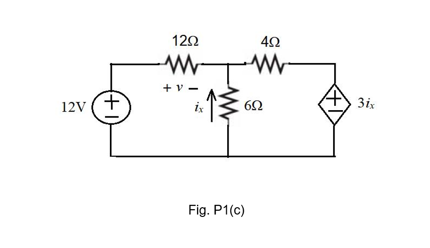 Solved Calculate the voltage v and current ix as indicated | Chegg.com