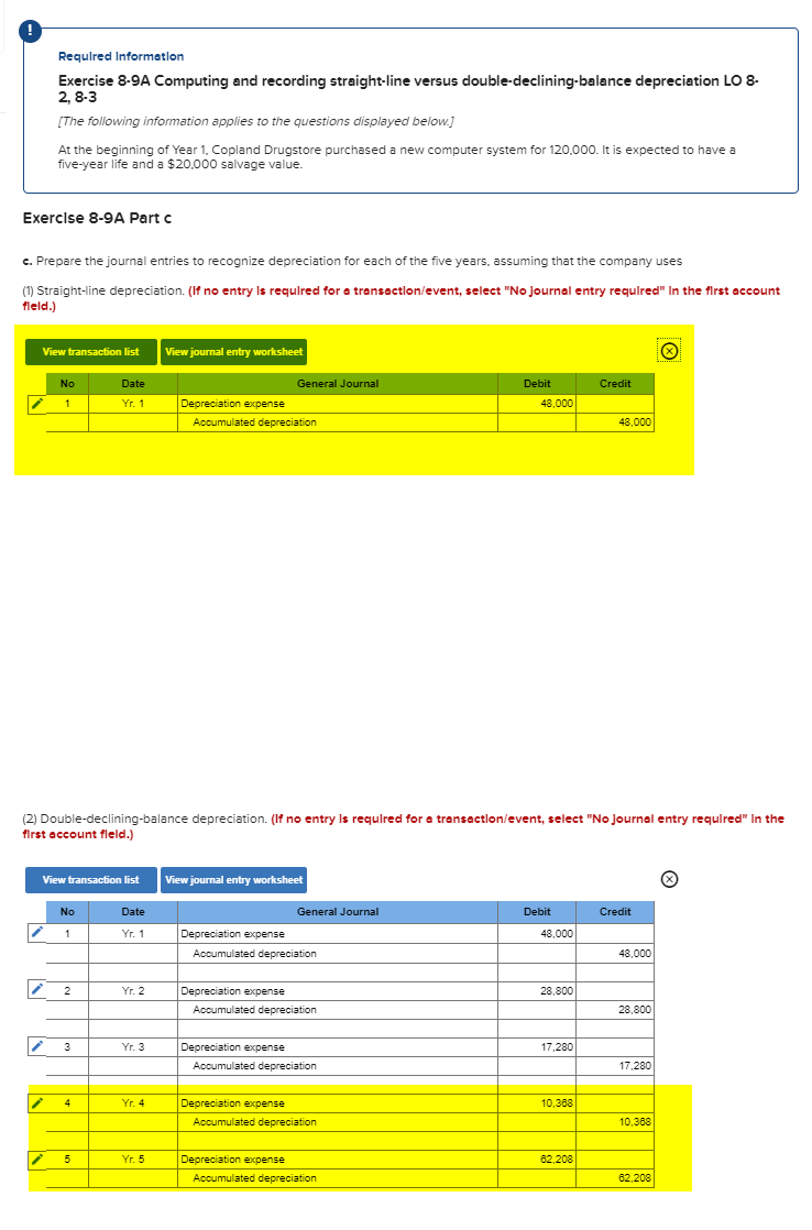 Solved Required Information Exercise 8-9A Computing and | Chegg.com
