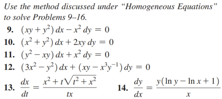 Solved Use the method discussed under "Homogeneous | Chegg.com