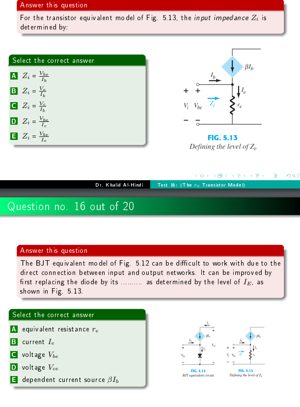 Solved Answer this question For the transistor equivalent | Chegg.com
