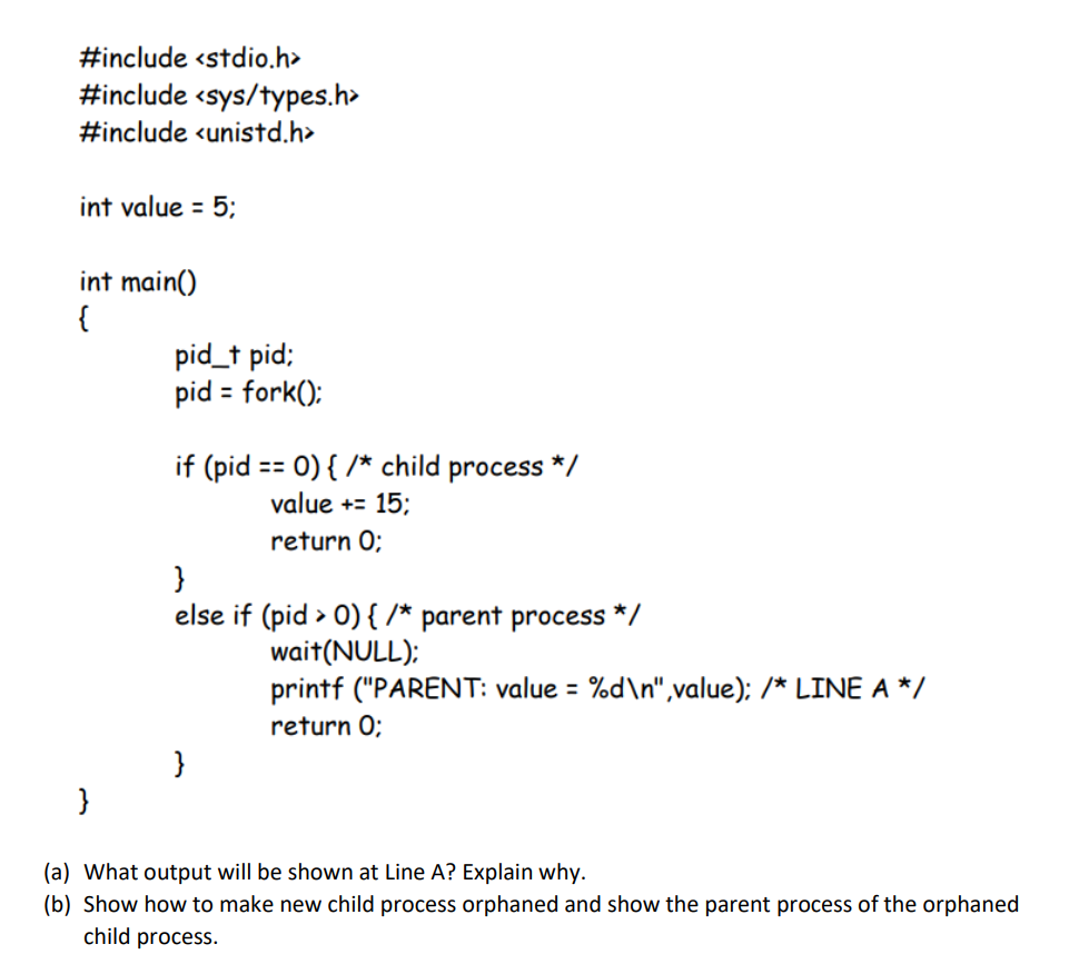 Solved #include #include #include int value = 5; int | Chegg.com