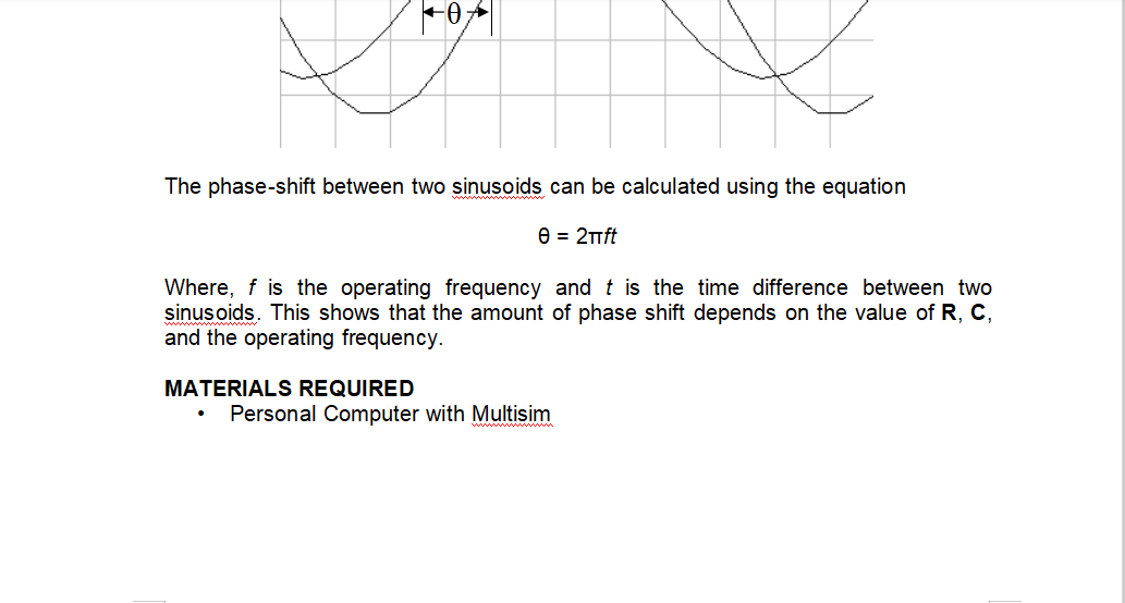 Solved 6 ELECTRICAL CIRCUITS II PHASE SHIFTING Experiment | Chegg.com