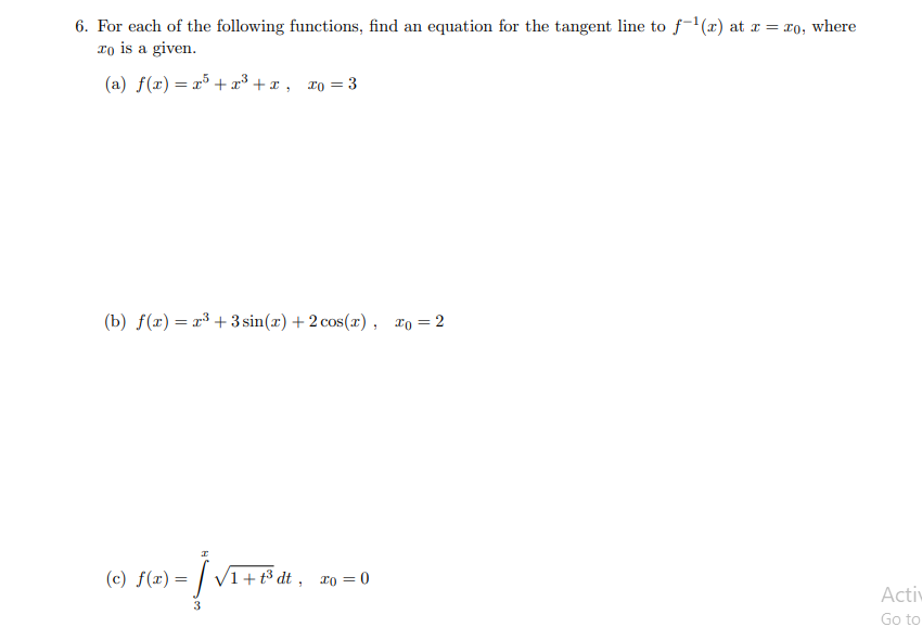 Solved 6. For each of the following functions, find an | Chegg.com