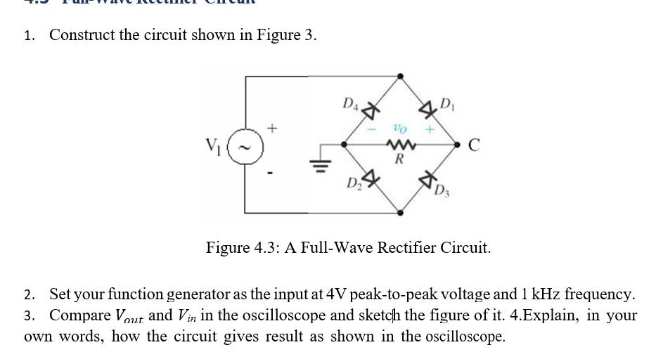 Solved 1. Construct the circuit shown in Figure 3. DA 3D + | Chegg.com