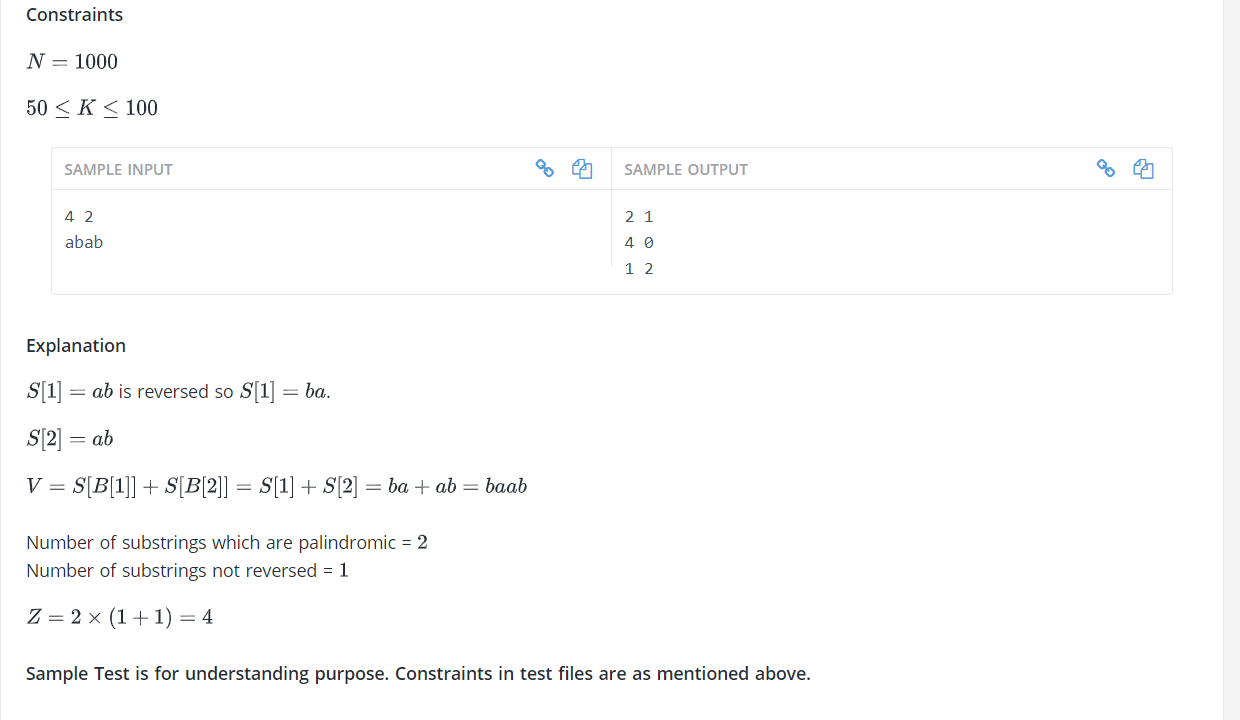 Solved Problem Statement You Are Given A String S Of N Chegg