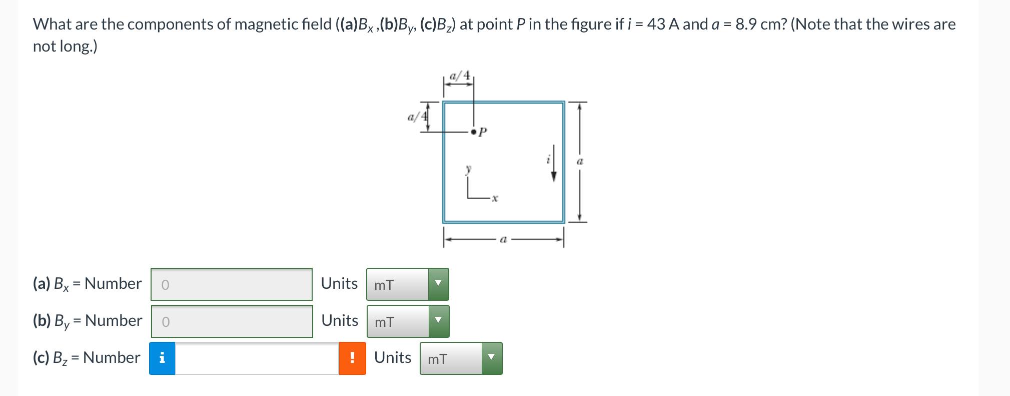 Solved What are the components of magnetic field | Chegg.com