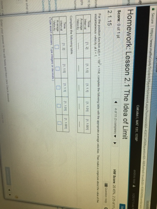 Solved For the position function s (t) = - 16t^2 + 114t | Chegg.com