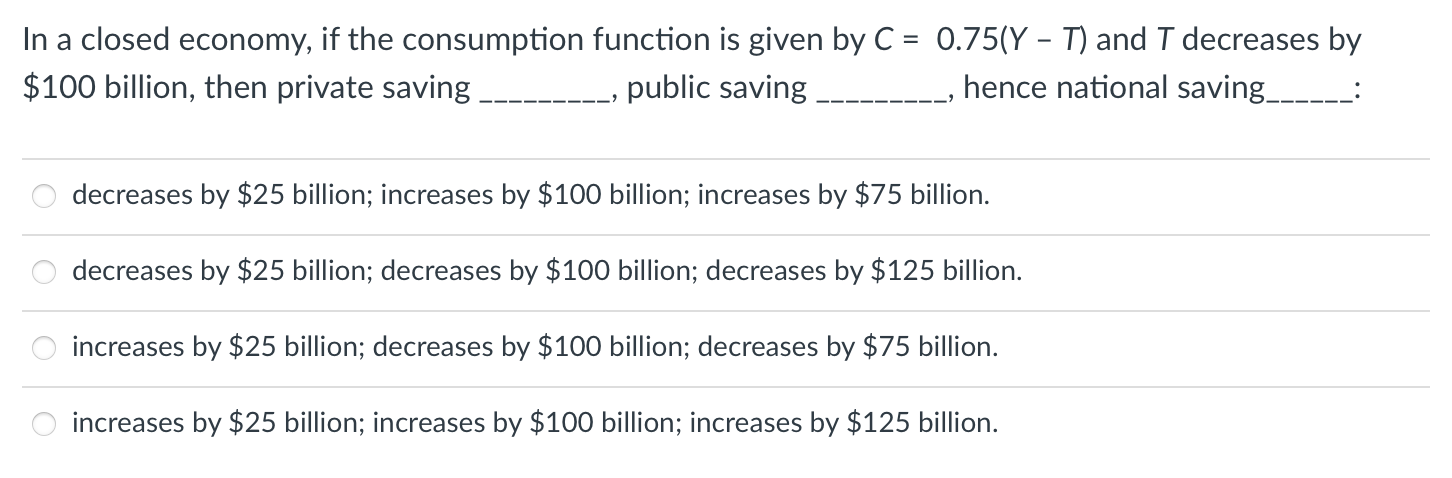Solved If A Household Experiences A Decrease In Wealth It 7811