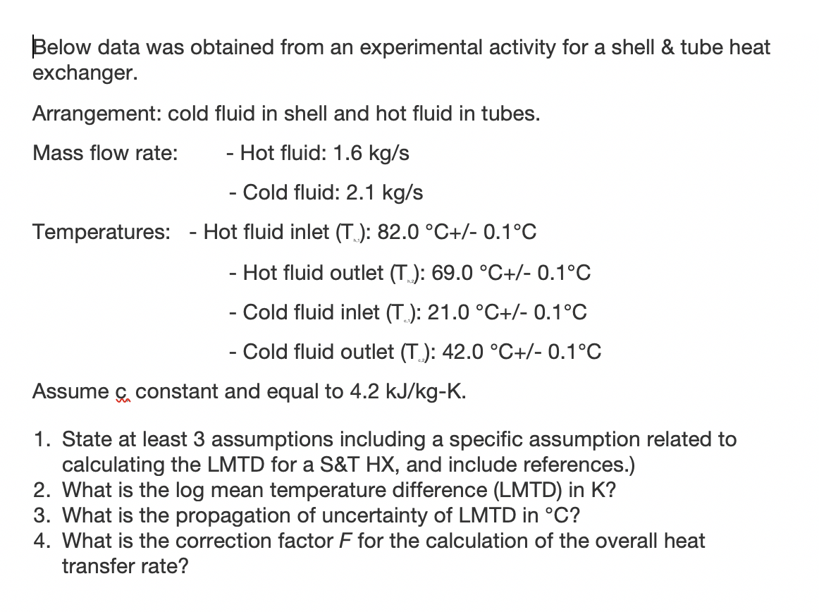 Solved Below data was obtained from an experimental activity | Chegg.com