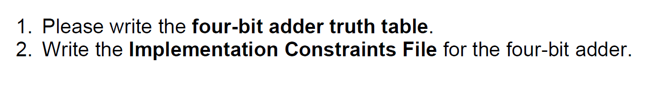 Solved 1. Please write the four-bit adder truth table. 2. | Chegg.com