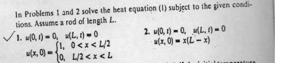 Solved Solve the heat equation(1) subject to the given | Chegg.com