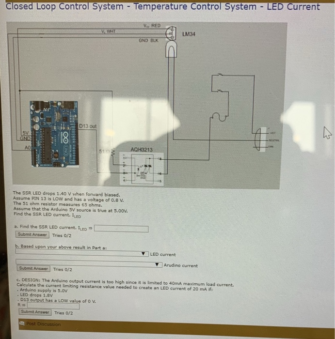 Solved Closed Loop Control System - Temperature Control | Chegg.com