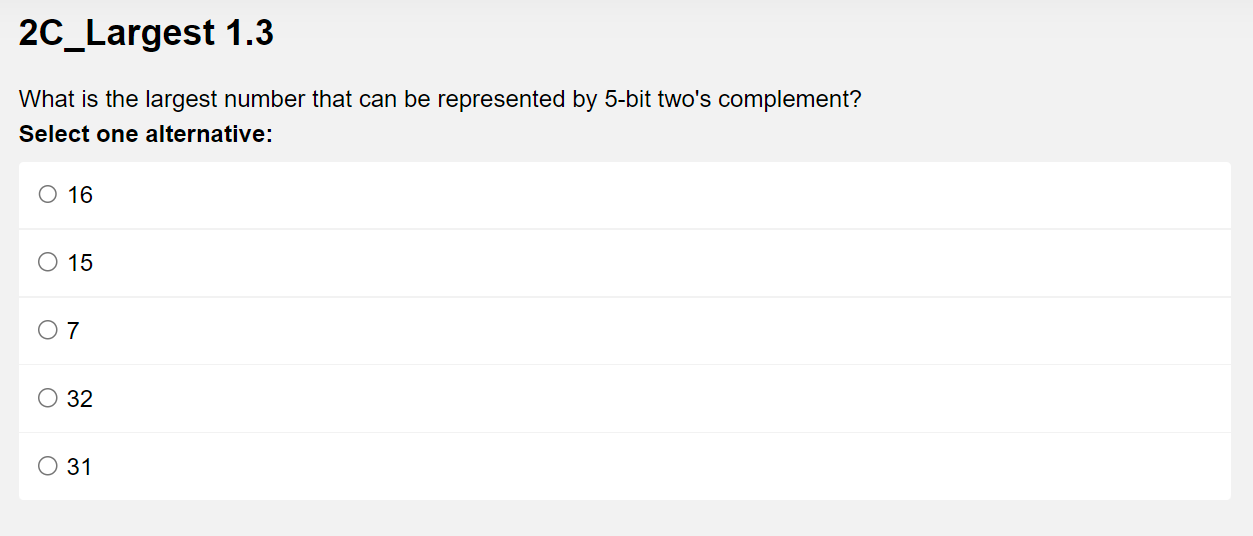 Solved What is the largest number that can be represented by | Chegg.com