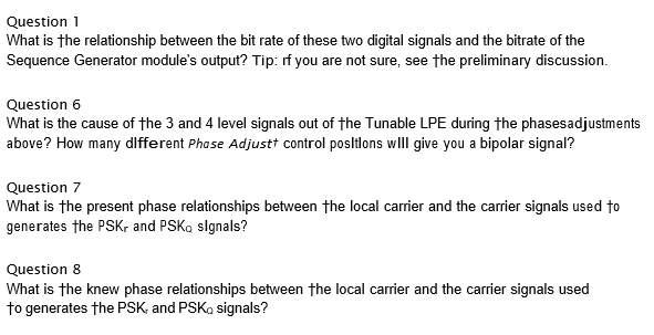 Question 1 What is the relationship between the bit | Chegg.com