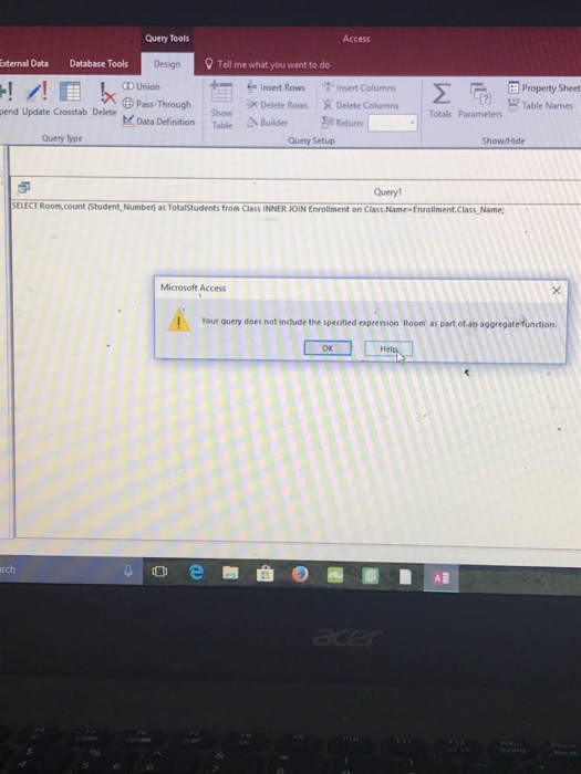 Solved Query Tools Access External Data Database Tools | Chegg.com