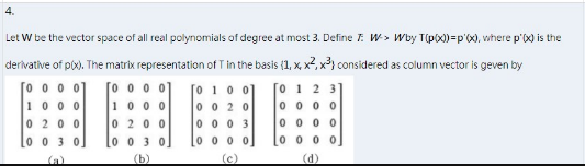Solved Let W be the vector space of all real polynomials of | Chegg.com