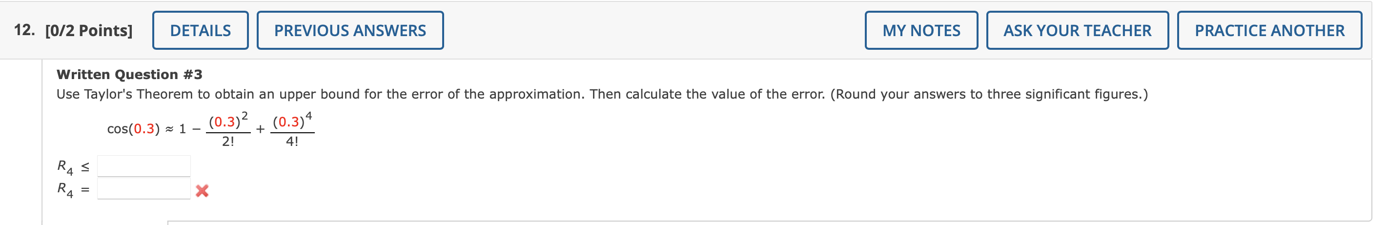 Solved Use Taylor's Theorem to obtain an upper bound for the | Chegg.com