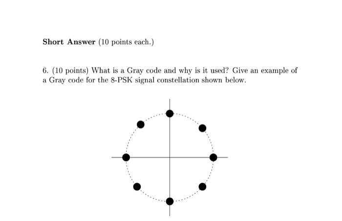 Solved Short Answer (10 points each.) 6. (10 points) What is | Chegg.com