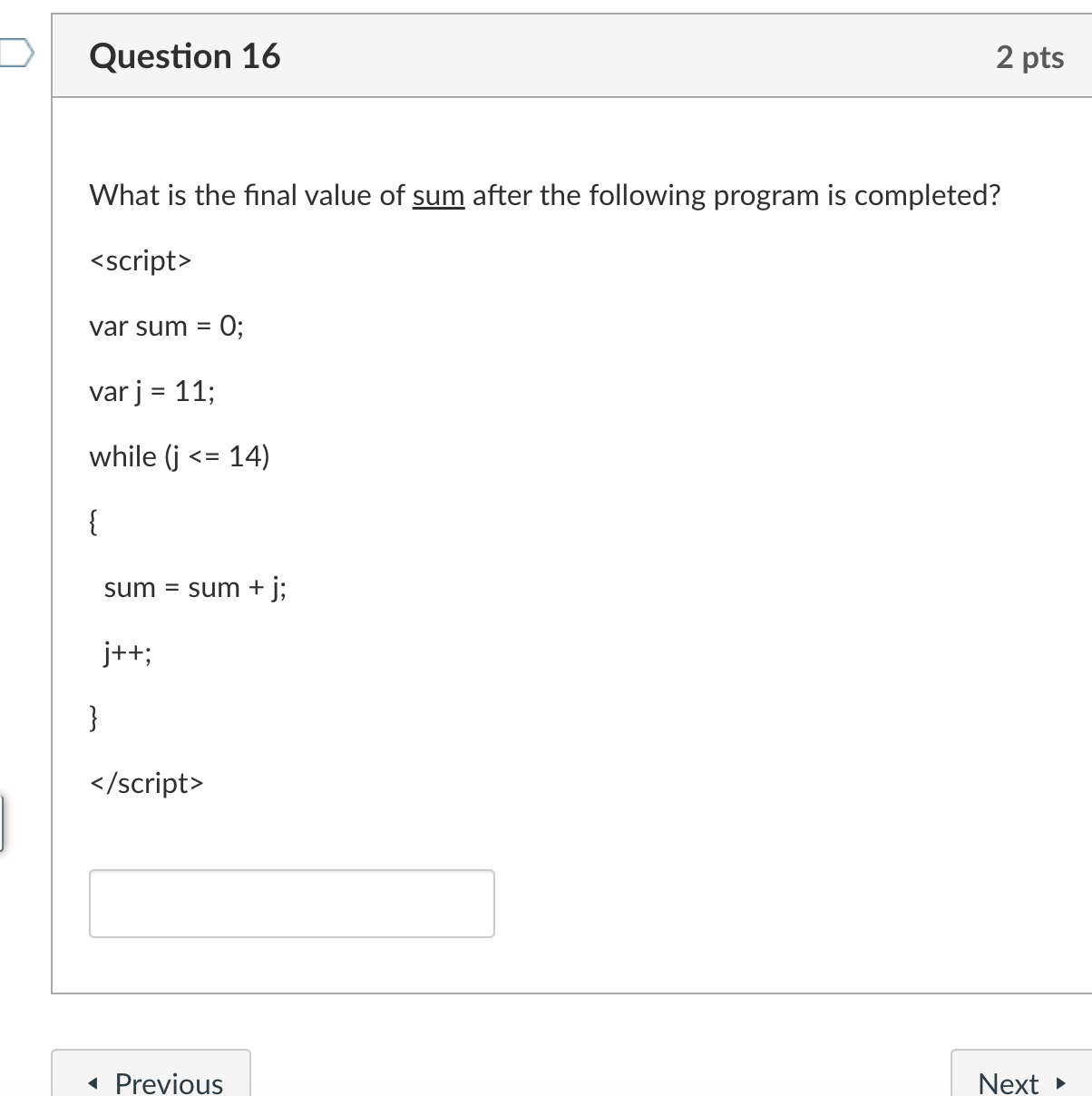 Solved What is the final value of sum after the following | Chegg.com