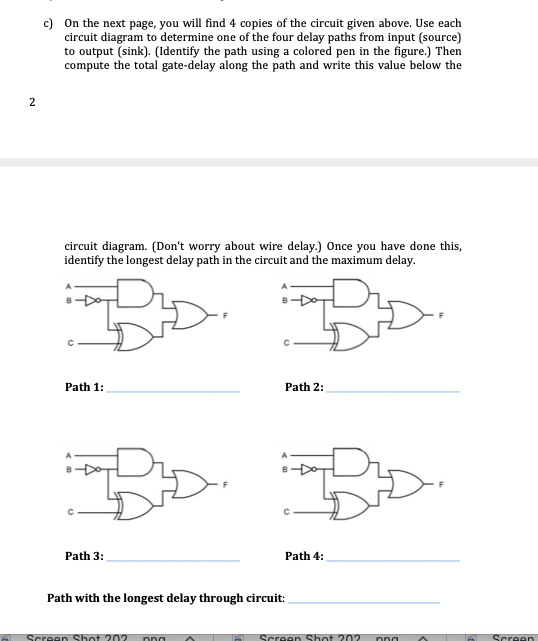 Solved c) On the next page, you will find 4 copies of the | Chegg.com