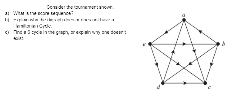 Solved Consider the tournament shown. a) What is the score | Chegg.com