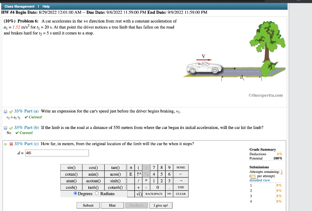 Solved 10 Problem 6 A Car Accelerates In The X