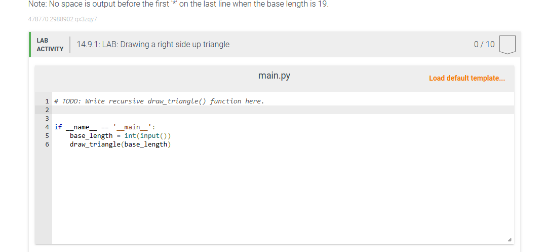 Write A Recursive Function Called Drawtriangle 8252