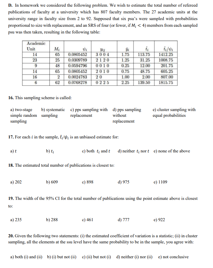 Solved D. In homework we considered the following problem. | Chegg.com