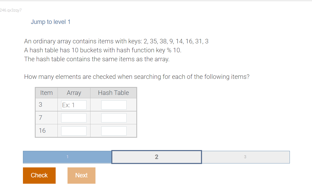 Solved An ordinary array contains items with keys: 2, 35, | Chegg.com