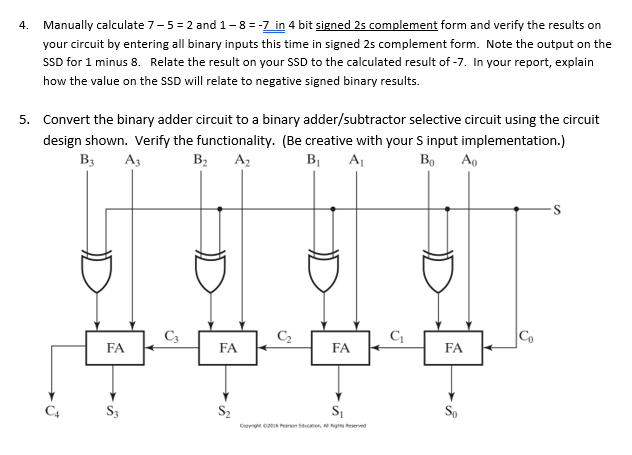 Solved Manually calculate 7−5=2 and 1−8=−7 in 4 bit signed 2 | Chegg.com