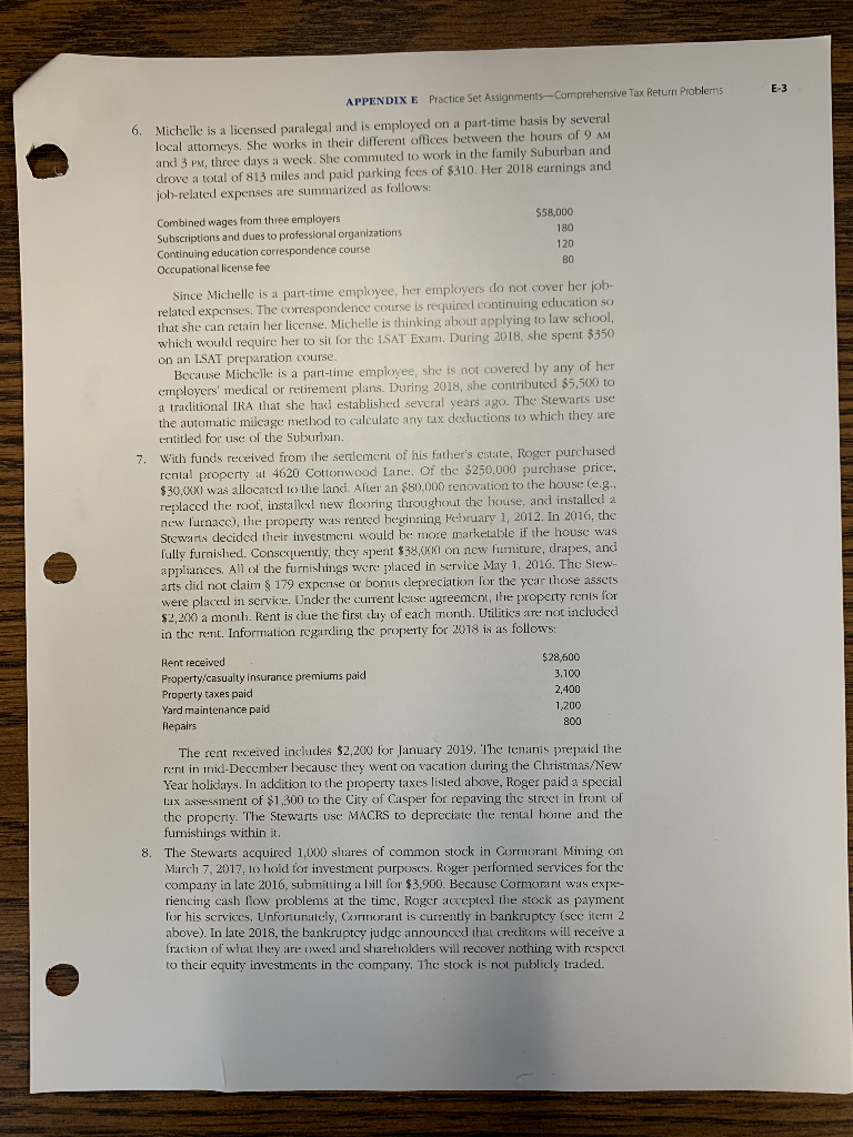 APPENDIX E Practice Set Assignments---Comprehensive | Chegg.com