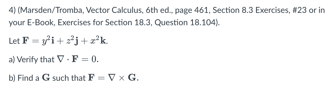 Solved (Marsden/Tromba, ﻿Vector Calculus, 6th ed., ﻿page | Chegg.com