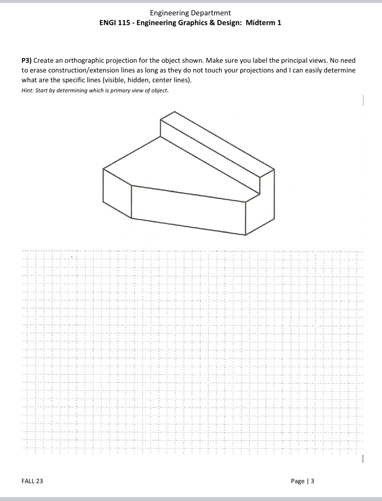 Solved Engineering Department ENGI 115 - Engineering | Chegg.com