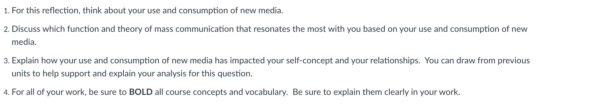 1. For this reflection, think about your use and | Chegg.com
