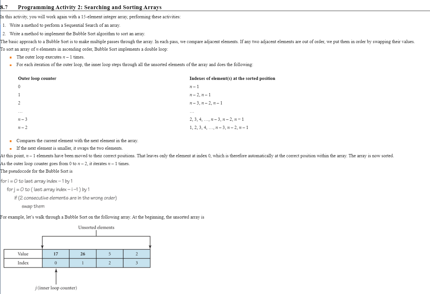 Programming Activity 8-2 | Chegg.com