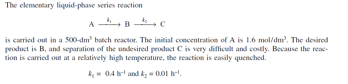 Solved (100 oC) What would be the space time of a PFR to | Chegg.com