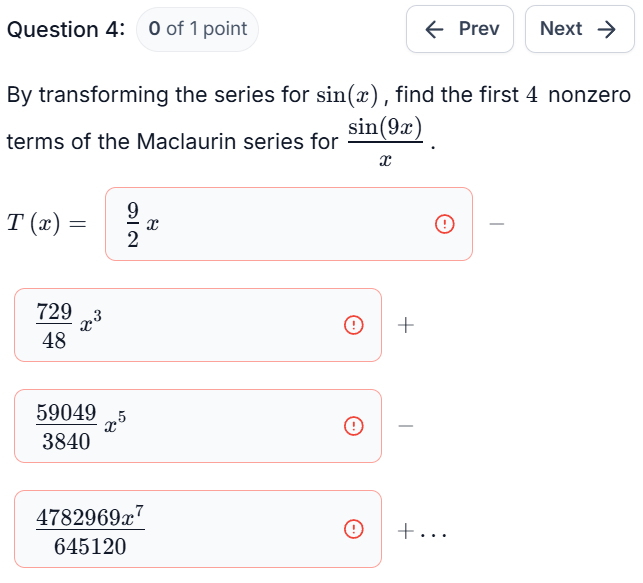 Solved Question 4:By transforming the series for sin(x), | Chegg.com
