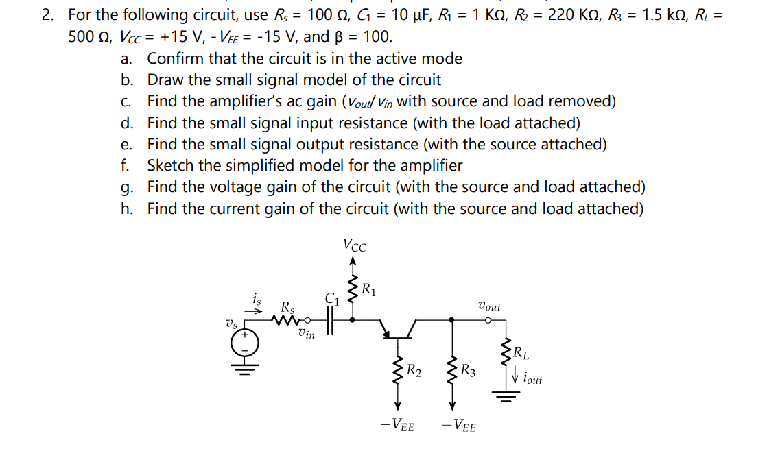 Solved For the following circuit, use Rs=100Ω,C1=10μF,R1=1 | Chegg.com