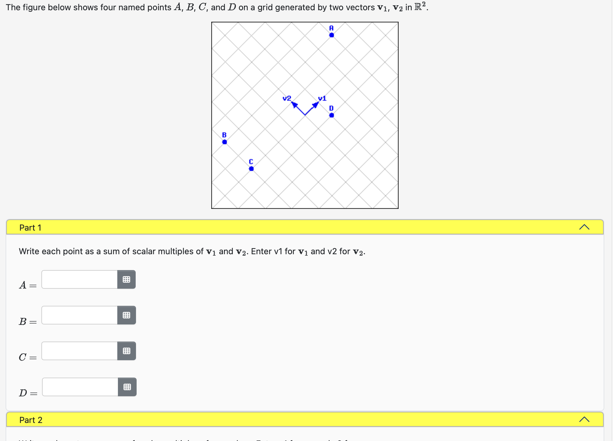 Solved The figure below shows four named points A,B,C, ﻿and | Chegg.com