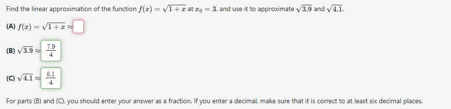 Solved Find the linear approximation of the function | Chegg.com