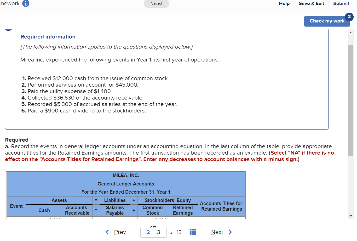 Solved Mework Saved Help Save And Exit Submit Check My Work 2913