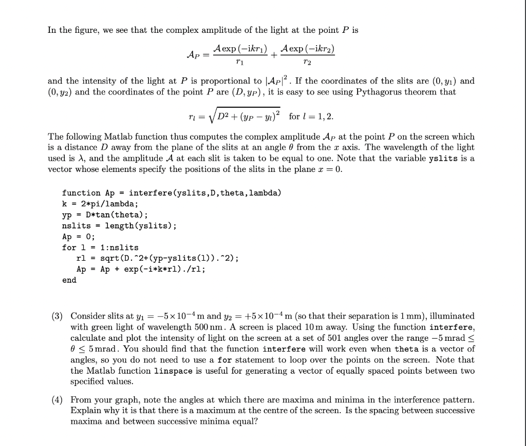 Solved Young's double slit experiment In 1801, Thomas Young | Chegg.com