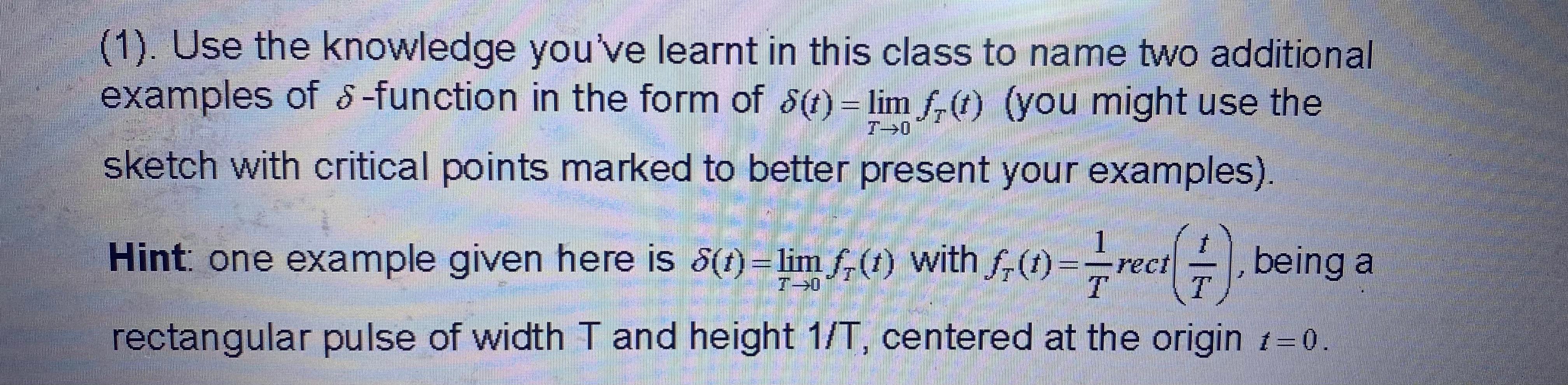 Solved (1). Use the knowledge you've learnt in this class to | Chegg.com