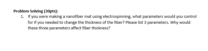 Solved Problem Solving (30pts): 1. If you were making a | Chegg.com