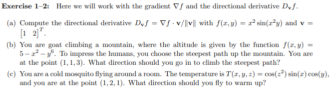 Solved Exercise 1-2: Here we will work with the gradient | Chegg.com