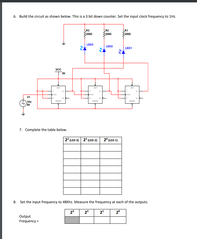 6. Build the circuit as shown below. This is a 3 bit | Chegg.com