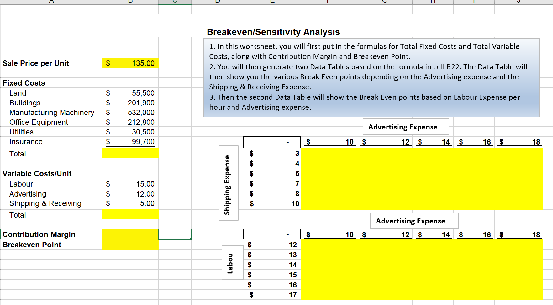 Solved Using the Part 2 Data Table sheet of the Project 3 | Chegg.com