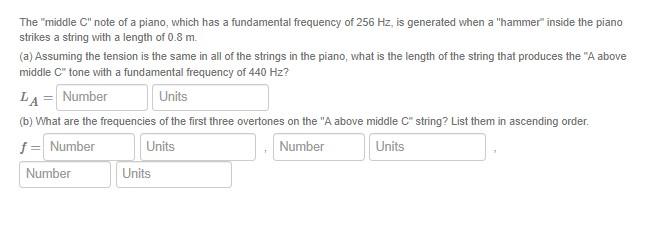 Solved The "middle C" note of a piano, which has a | Chegg.com